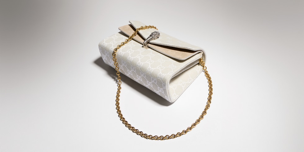 Dionysus small shoulder bag in ivory GG canvas | GUCCI® NZ