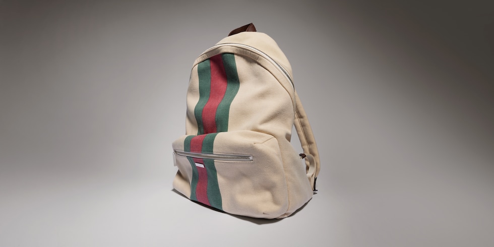Positano large backpack in ivory canvas | GUCCI® CA
