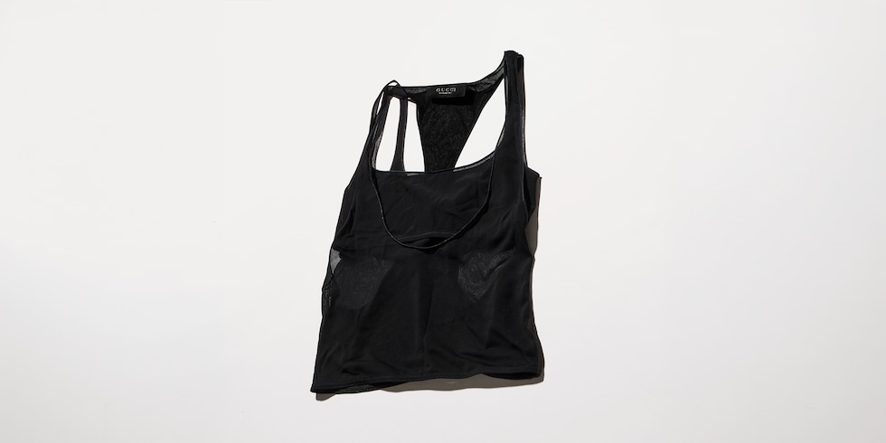 Light crêpe jersey bralette set in black | GUCCI® US