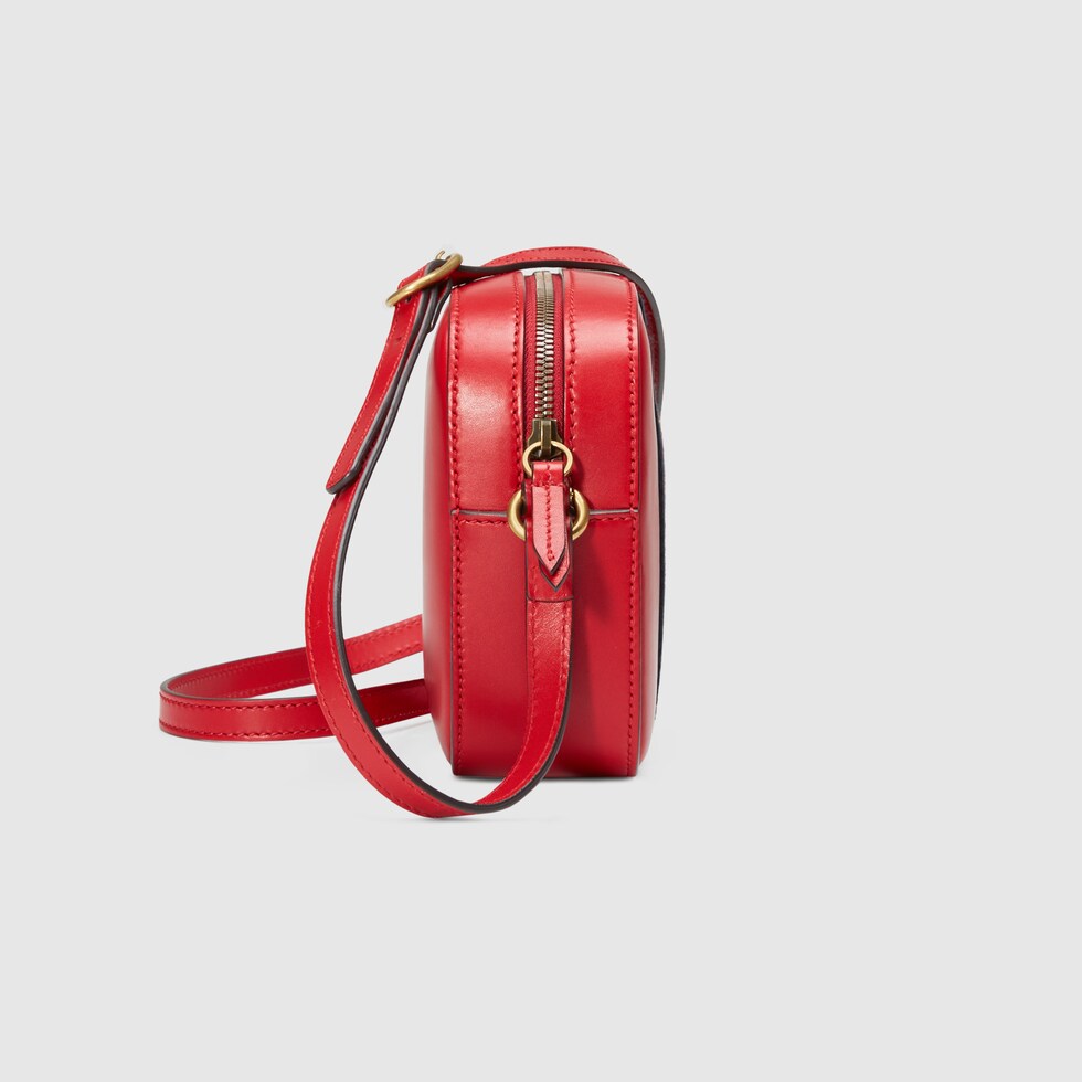 Small shoulder bag in red leather | GUCCI® UK