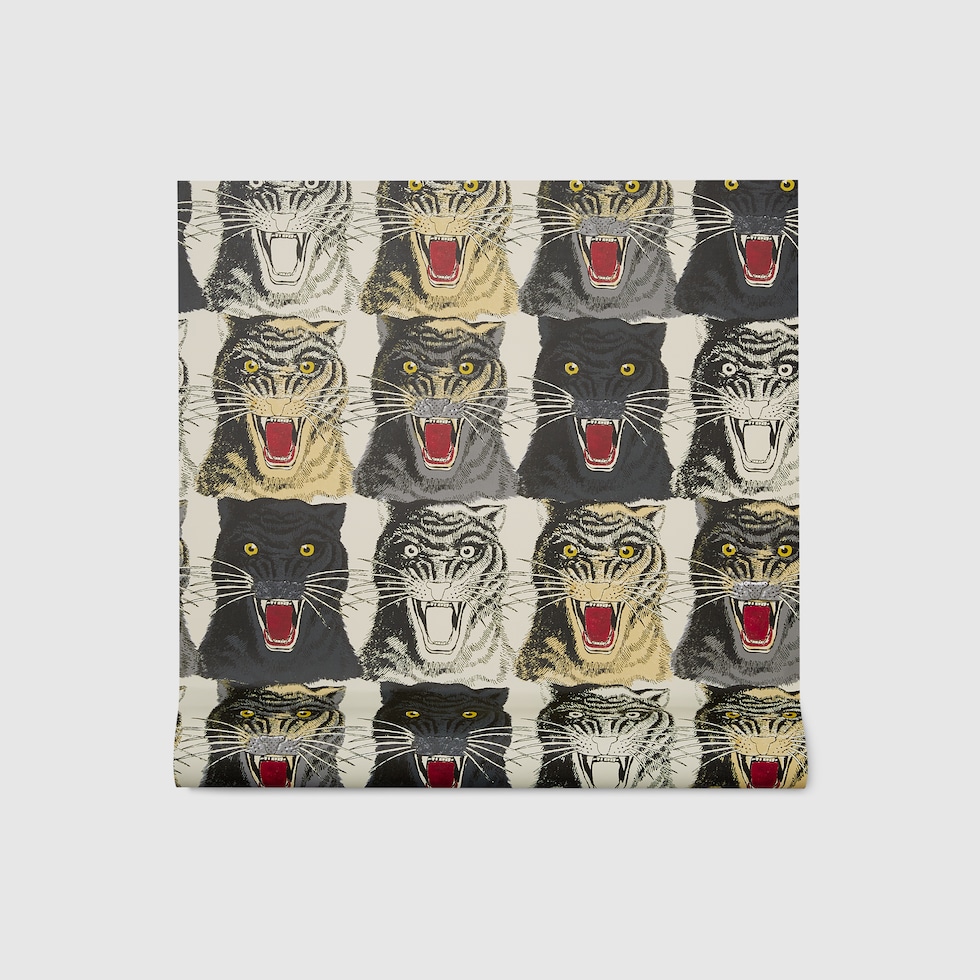 Tiger Face Print Wallpaper | GUCCI® NL