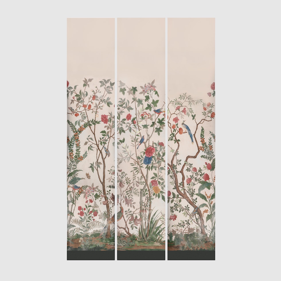 Carta da parati con stampa Tian in beige | GUCCI® IT
