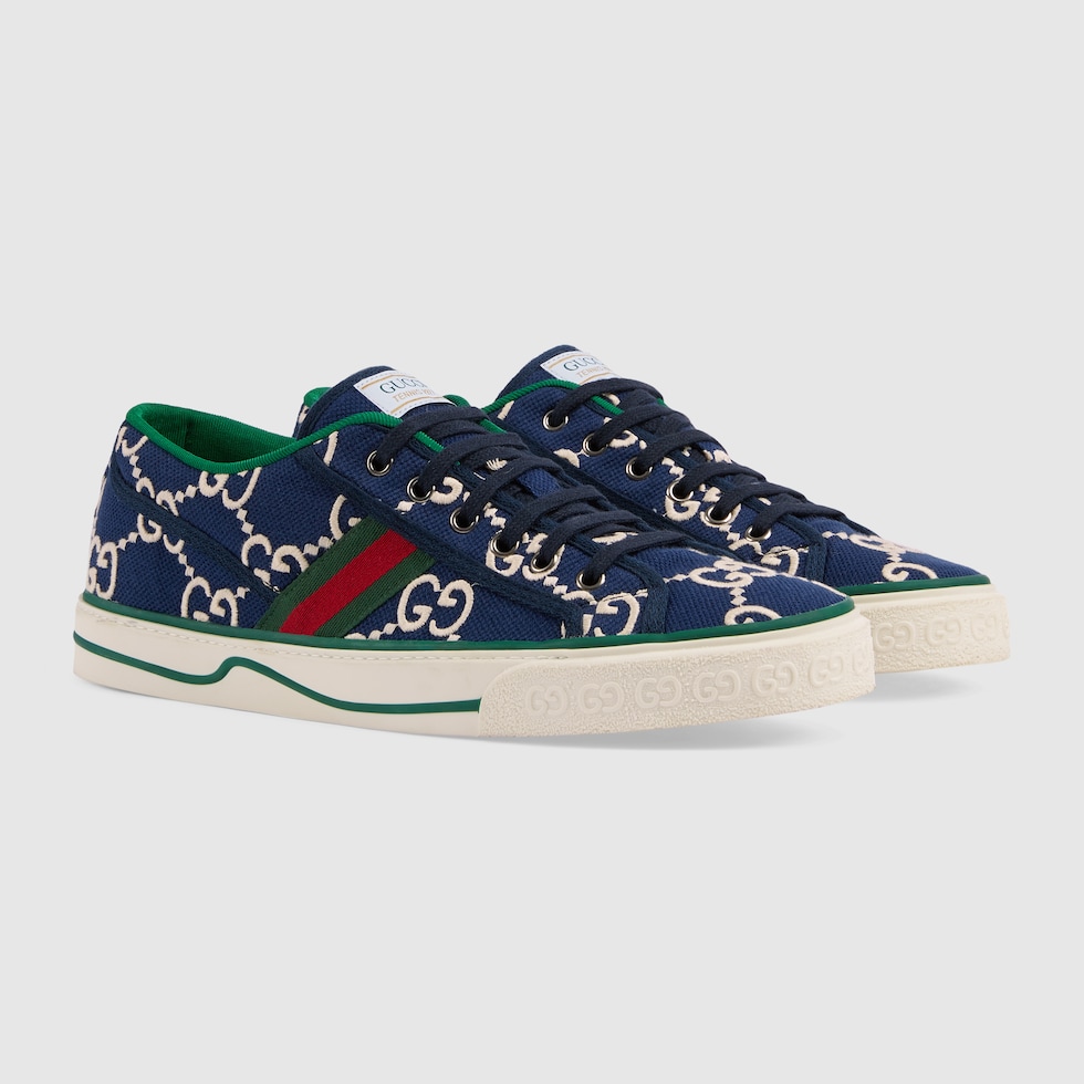 Blue Men's Gucci Tennis 1977 sneaker | GUCCI® AE