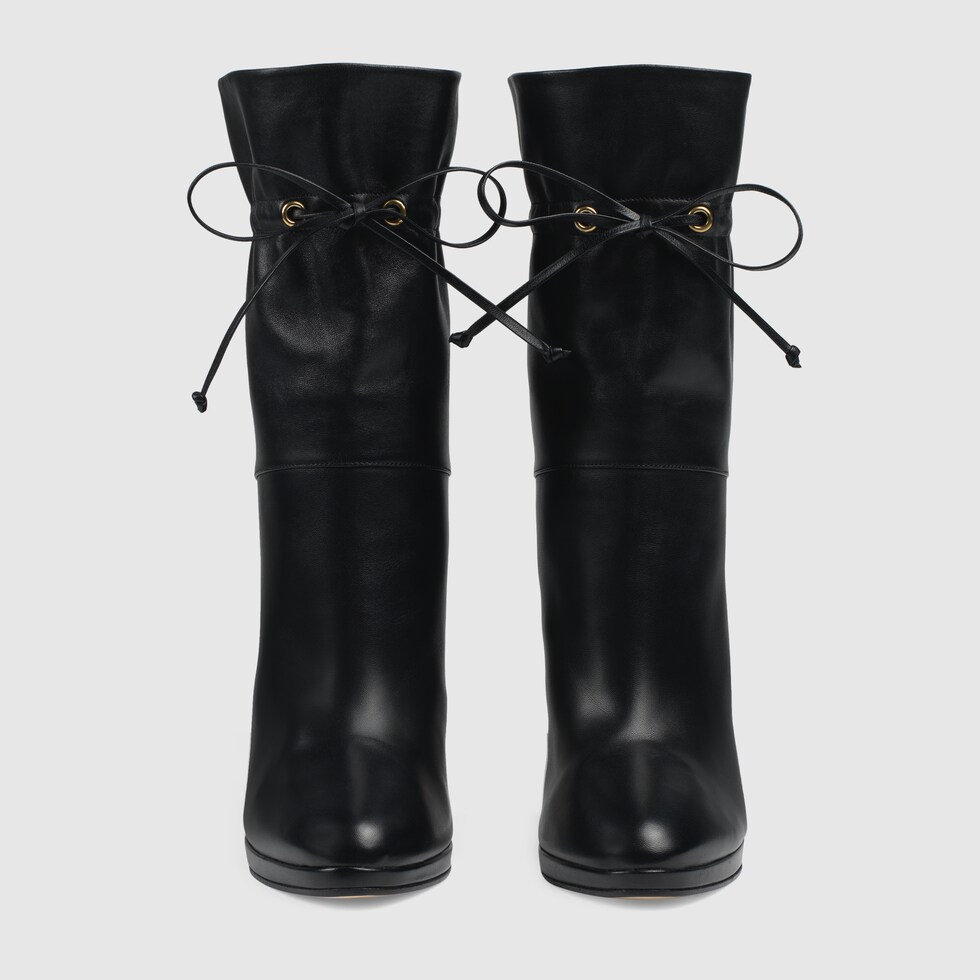 Black Women's ankle boot with Double G | GUCCI® TR