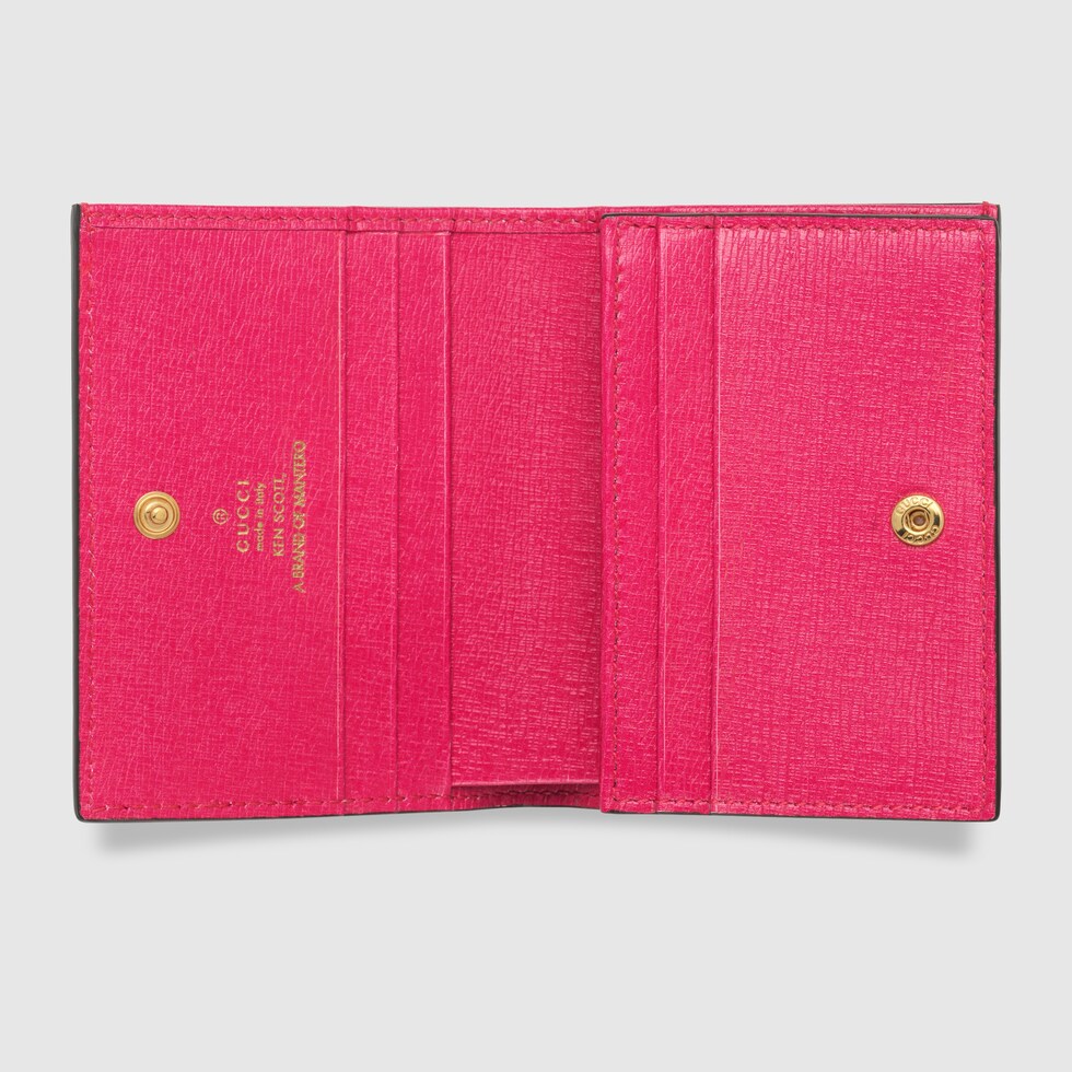 Red Ken Scott print Gucci Horsebit 1955 card case wallet | GUCCI® TR