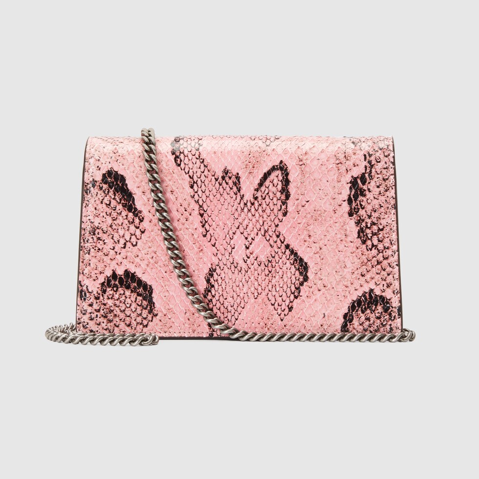 Dionysus python super mini bag in pastel pink | GUCCI® AE