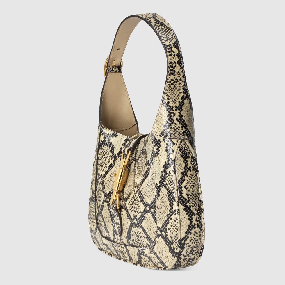 Jackie 1961 python small shoulder bag in beige | GUCCI® BE