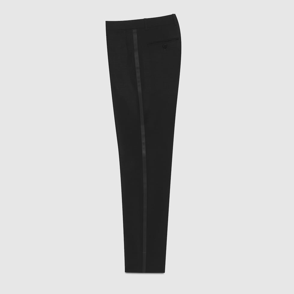 Slim fit wool suit in black | GUCCI® US