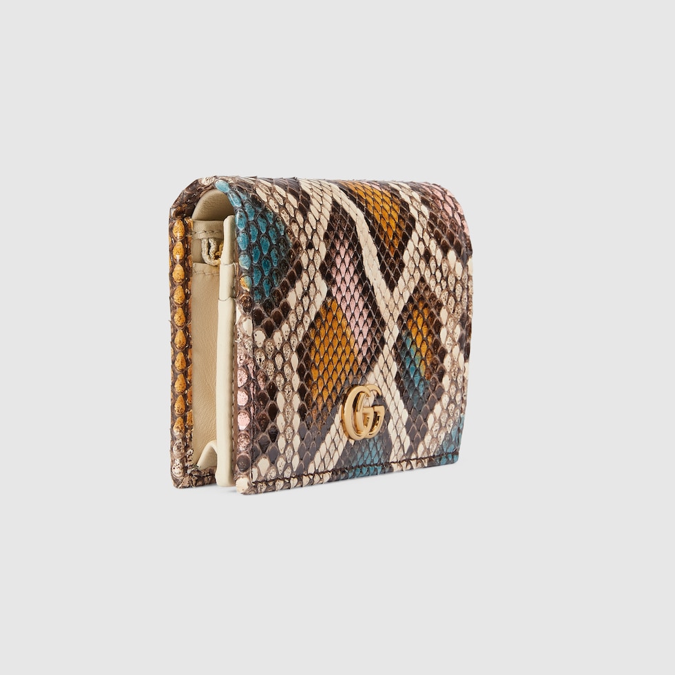 GG Marmont python card case wallet in multicolour python | GUCCI® NL