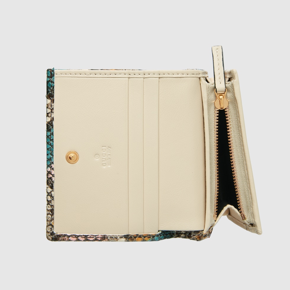 GG Marmont python card case wallet in multicolour python | GUCCI® DK