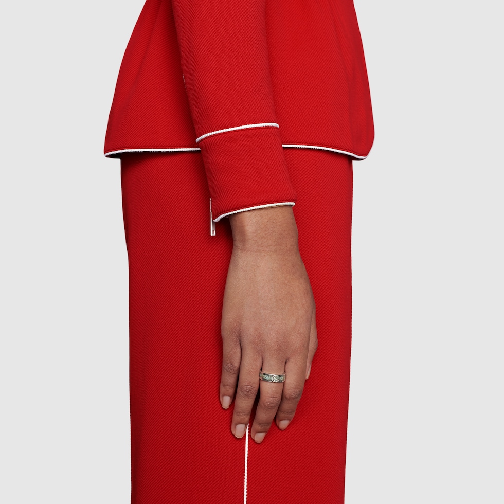 Gucci interlocking silver ring store