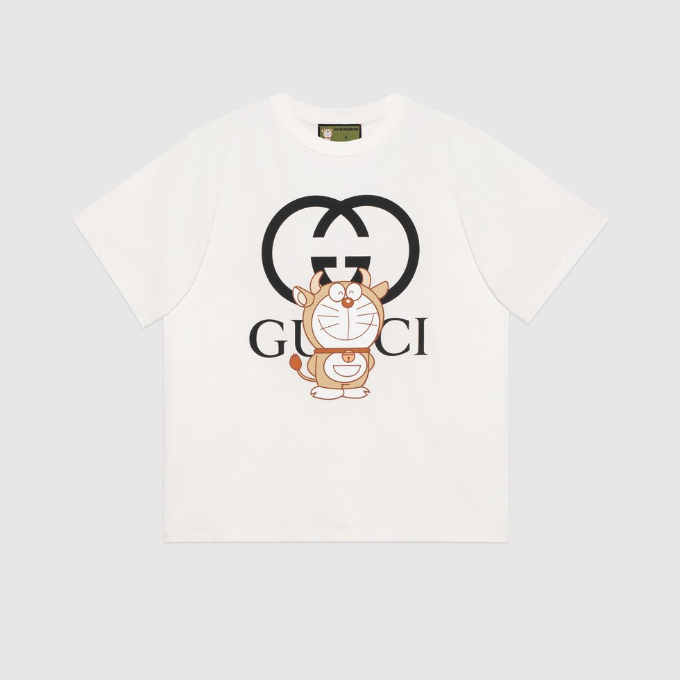 White Doraemon x Gucci oversize T-shirt | GUCCI® NL