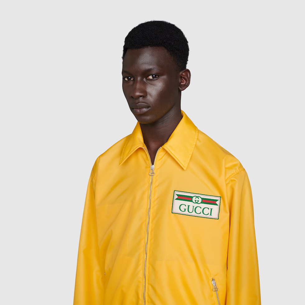 Lightweight canvas jacket in yellow | GUCCI® IE