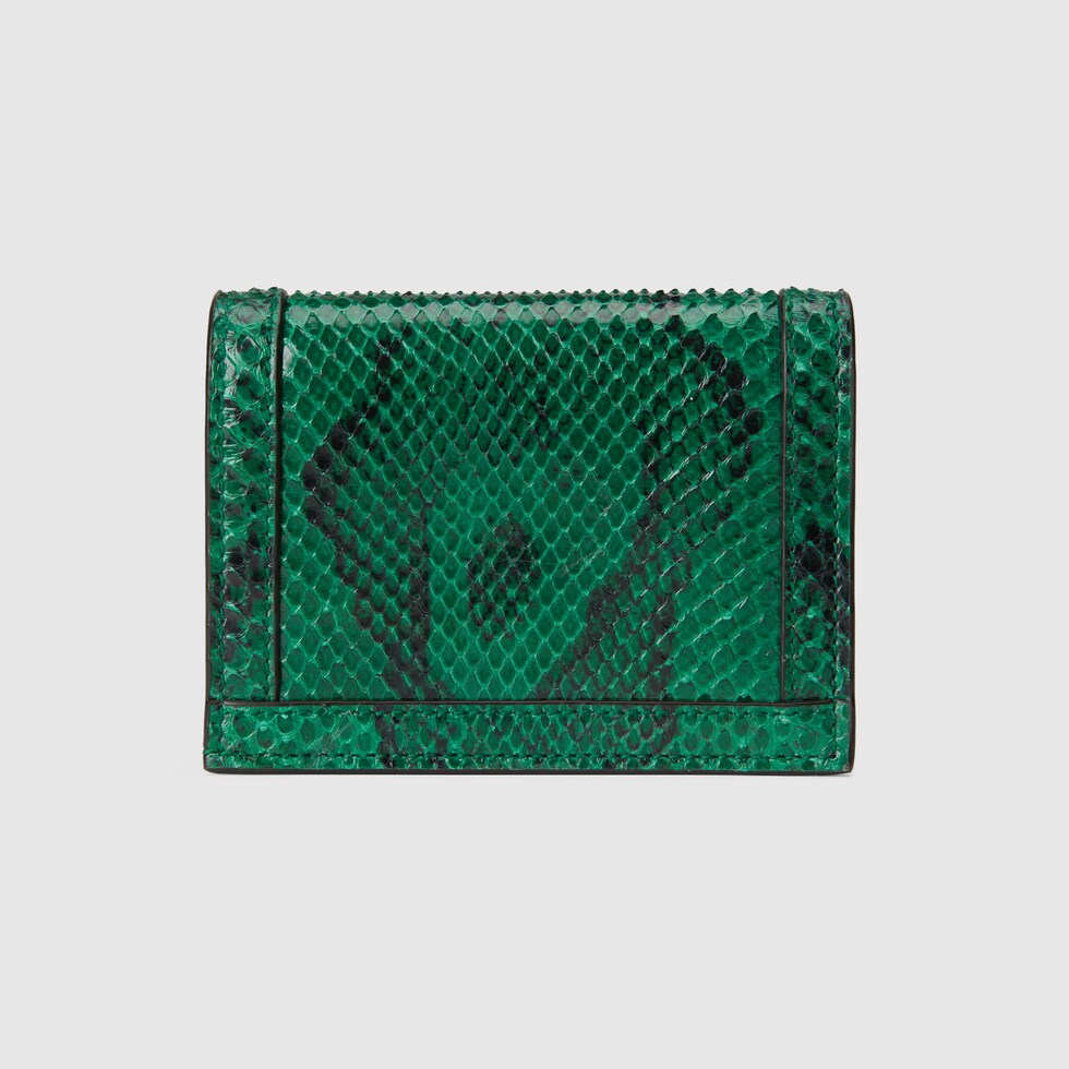 Gucci Diana python card case wallet in emerald green | GUCCI® BE