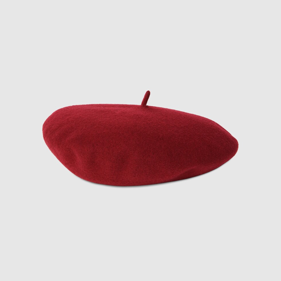 2015 Re-Edition felt wool beret in cherry red | GUCCI® NL