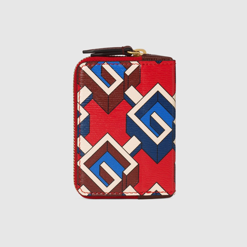 Geometric G card set in red Demetra | GUCCI® SG