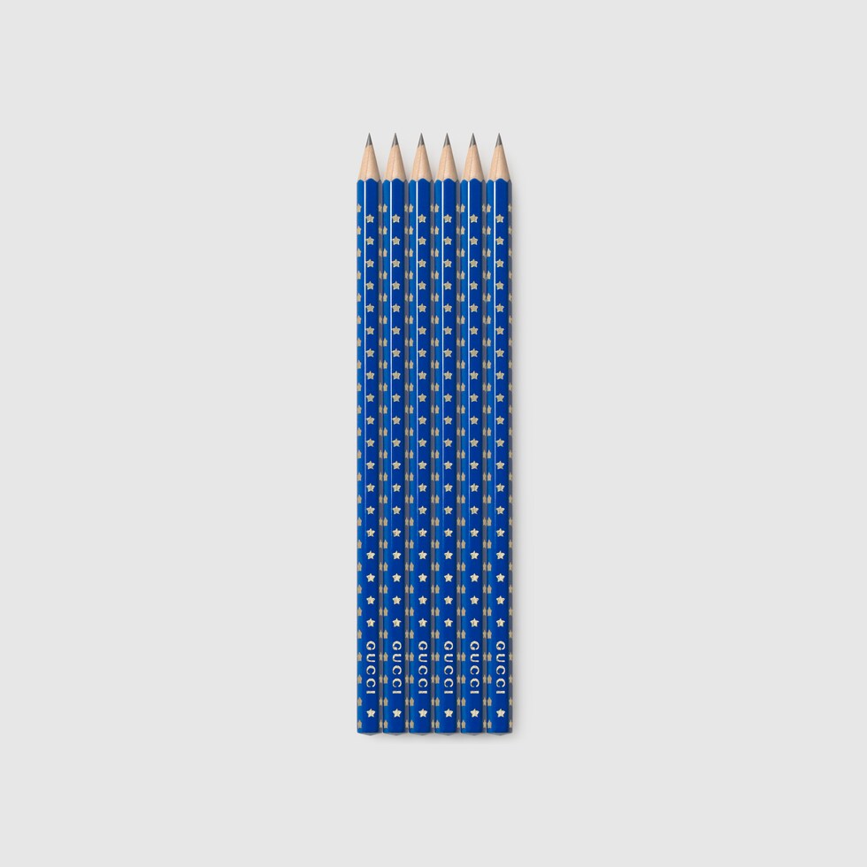Disney x Gucci Donald Duck pencil set in beige and ebony GG paper ...