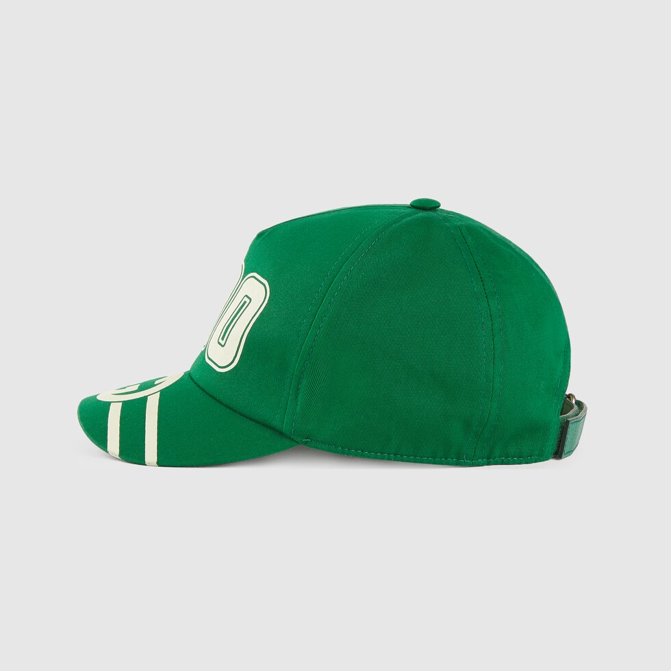 Gucci 100 baseball hat in green | GUCCI® BE