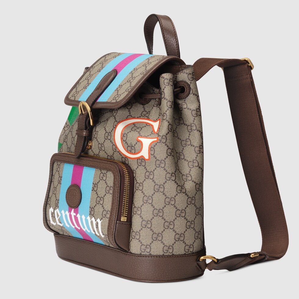 Backpack with Interlocking G in GG Supreme | GUCCI® SG