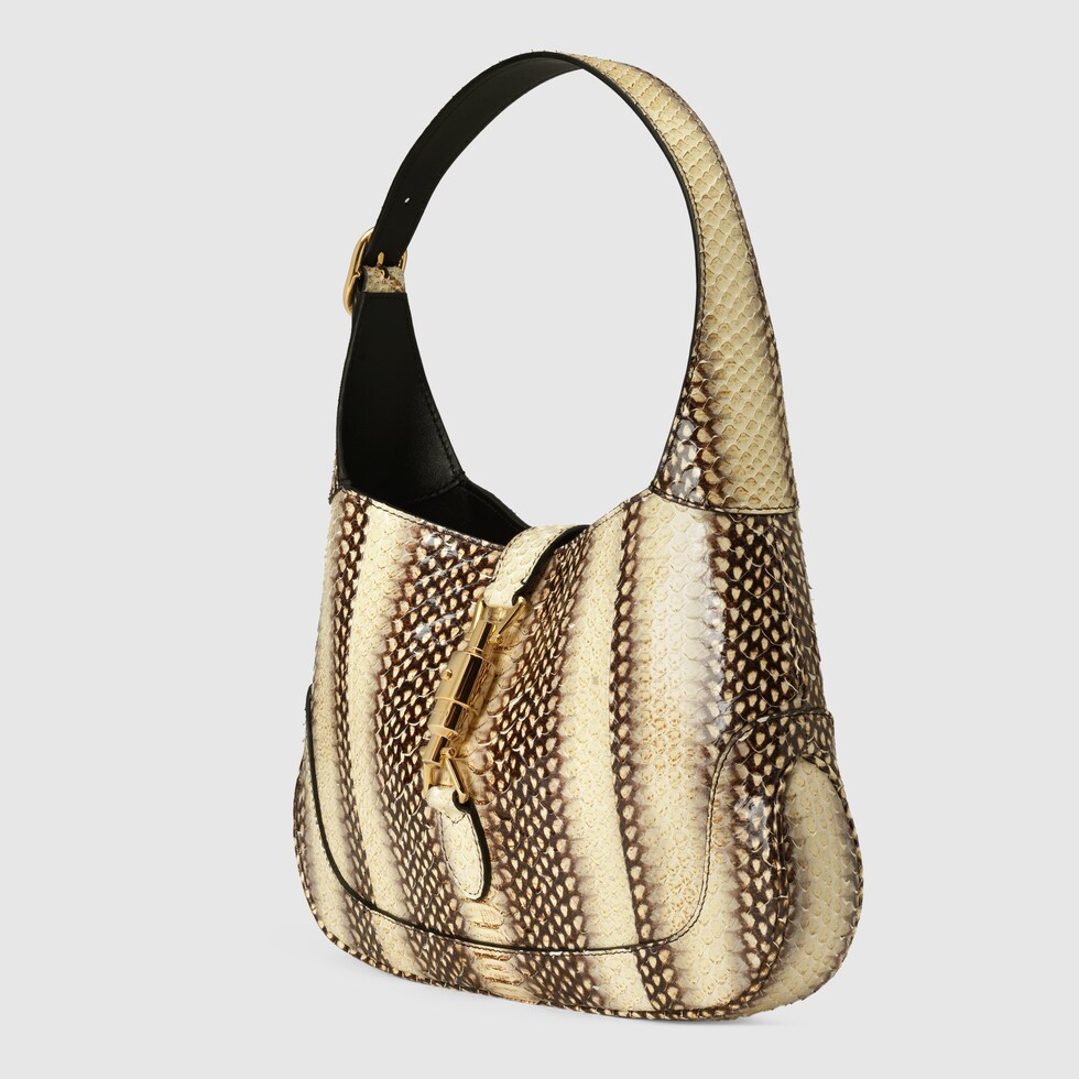 Jackie 1961 small python bag in natural colour | GUCCI® HU