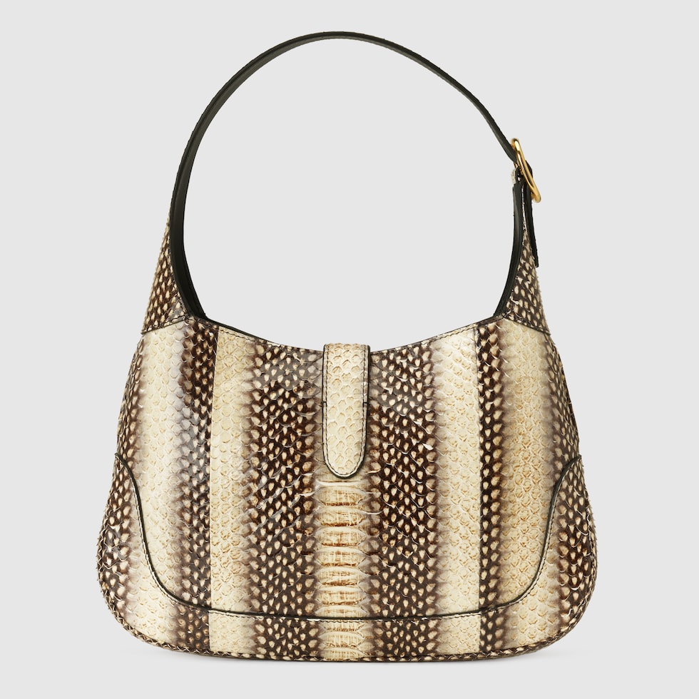 Jackie 1961 small python bag in natural colour | GUCCI® HU