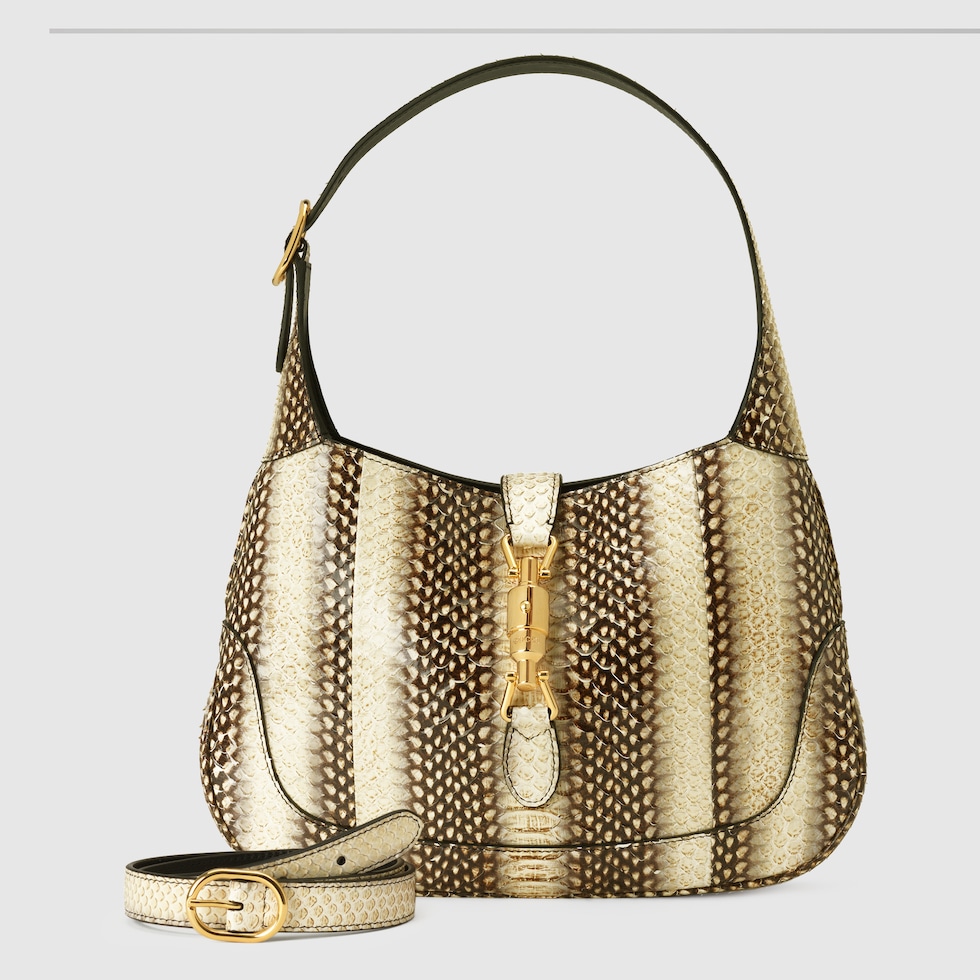 Jackie 1961 small python bag in natural colour | GUCCI® HU