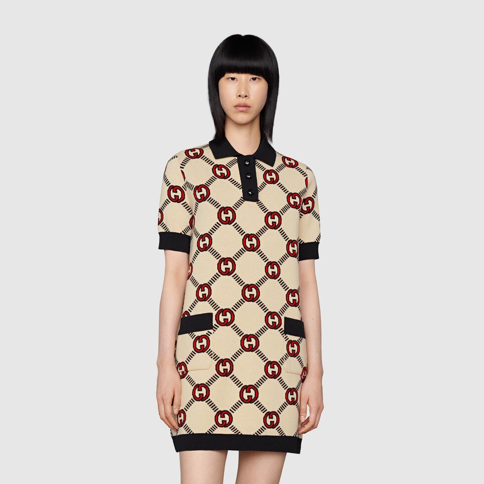 Abito polo reversibile GG in multicolore | GUCCI® Italia