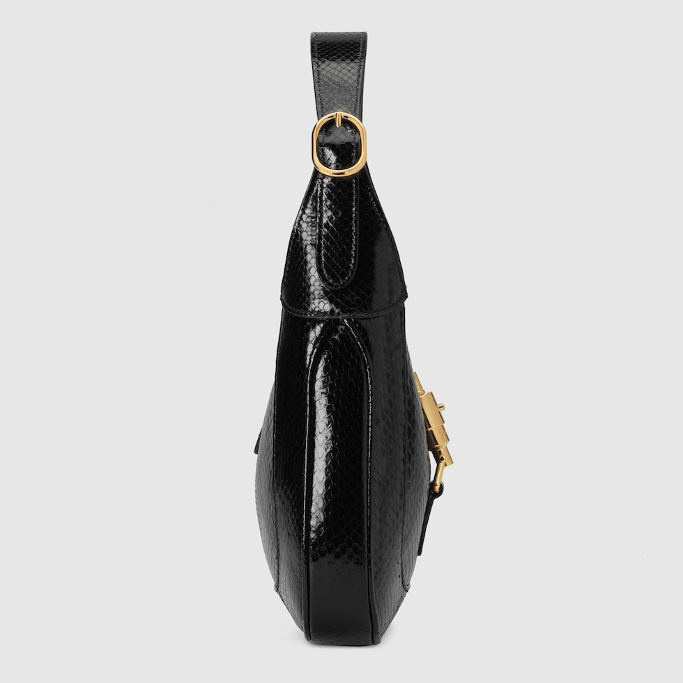 Jackie 1961 small python bag in black | GUCCI® NL