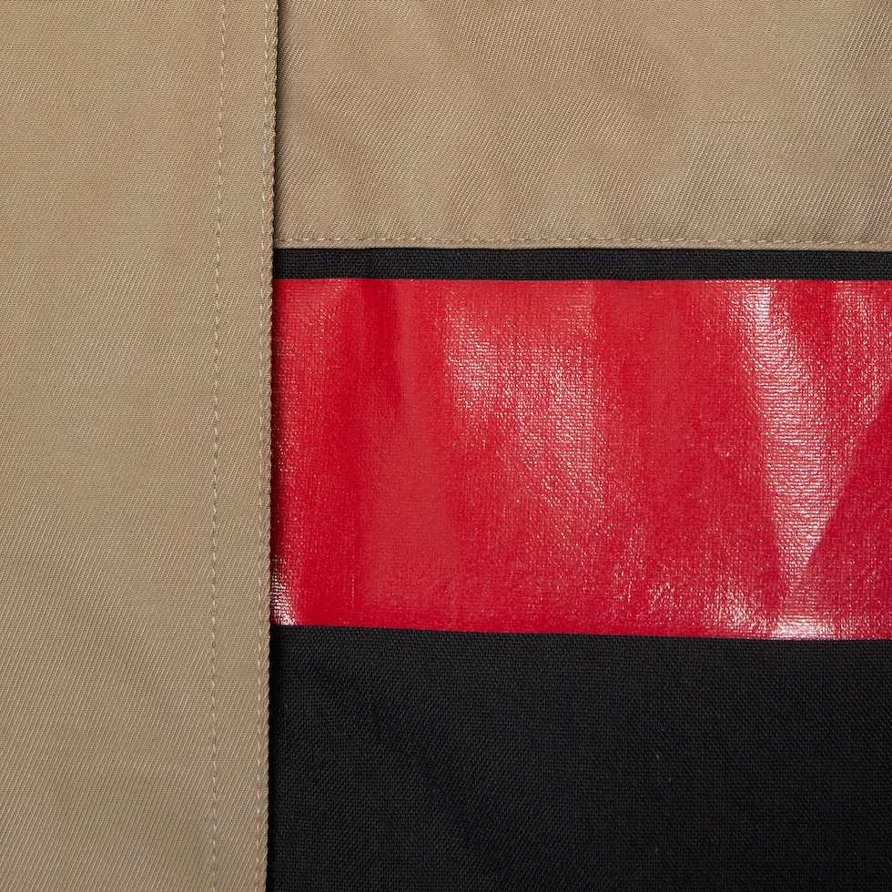 The Hacker Project technical cotton coat in beige and black | GUCCI® UK