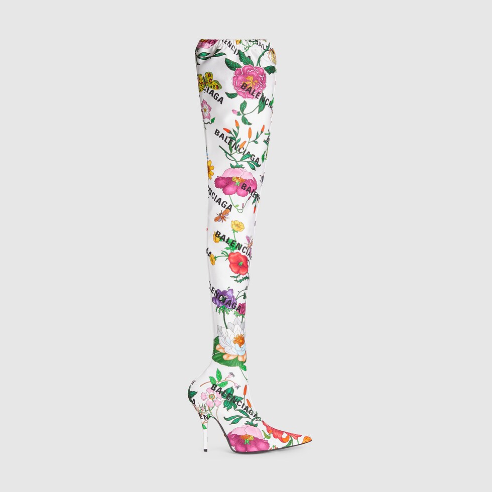 Women's The Hacker Project Knife boots in black and multicolour jersey ...