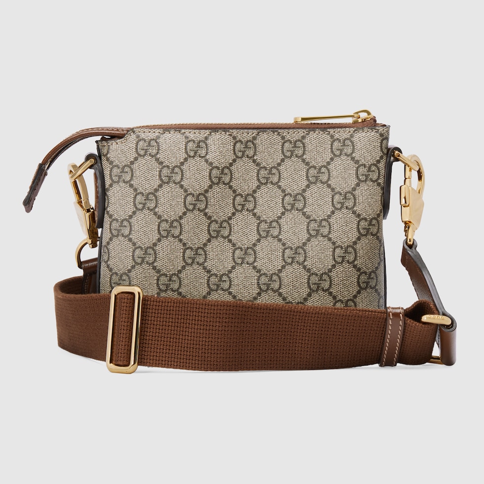 Messenger bag with Interlocking G in beige and ebony Supreme | GUCCI® TH