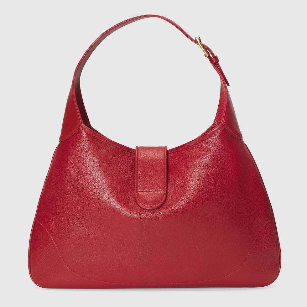 KW ®غوتشي |‎Aphrodite medium shoulder bag in hibiscus red leather