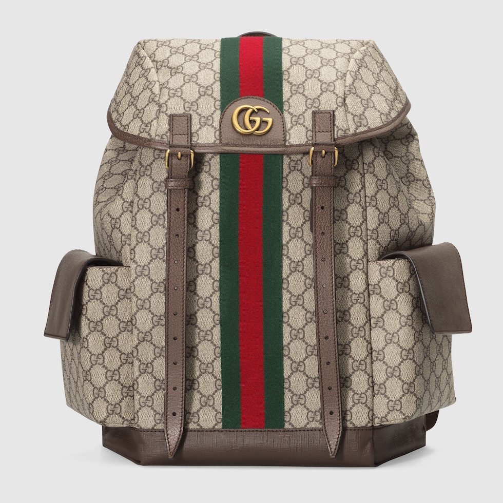 GG Supreme ‎حقيبة ظهر أوفيديا Ophidia بنقش GG متوسطة الحجم | GUCCI® السعودية