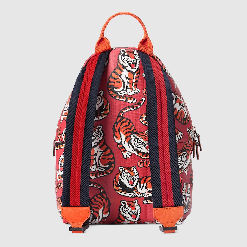 Children's Gucci tiger backpack in red Supreme | GUCCI® SG