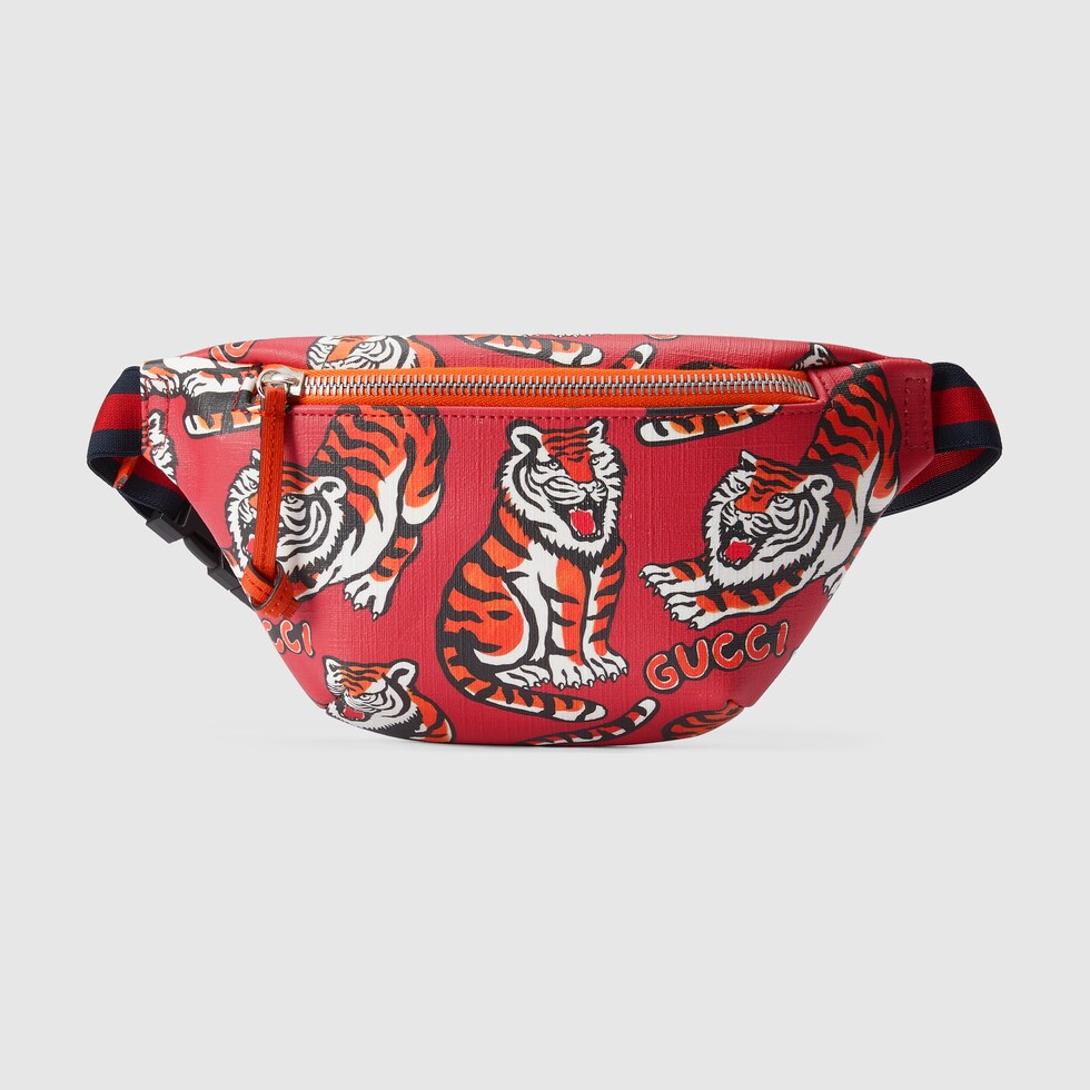 Children's Gucci tiger belt bag in red Supreme | GUCCI® Canada