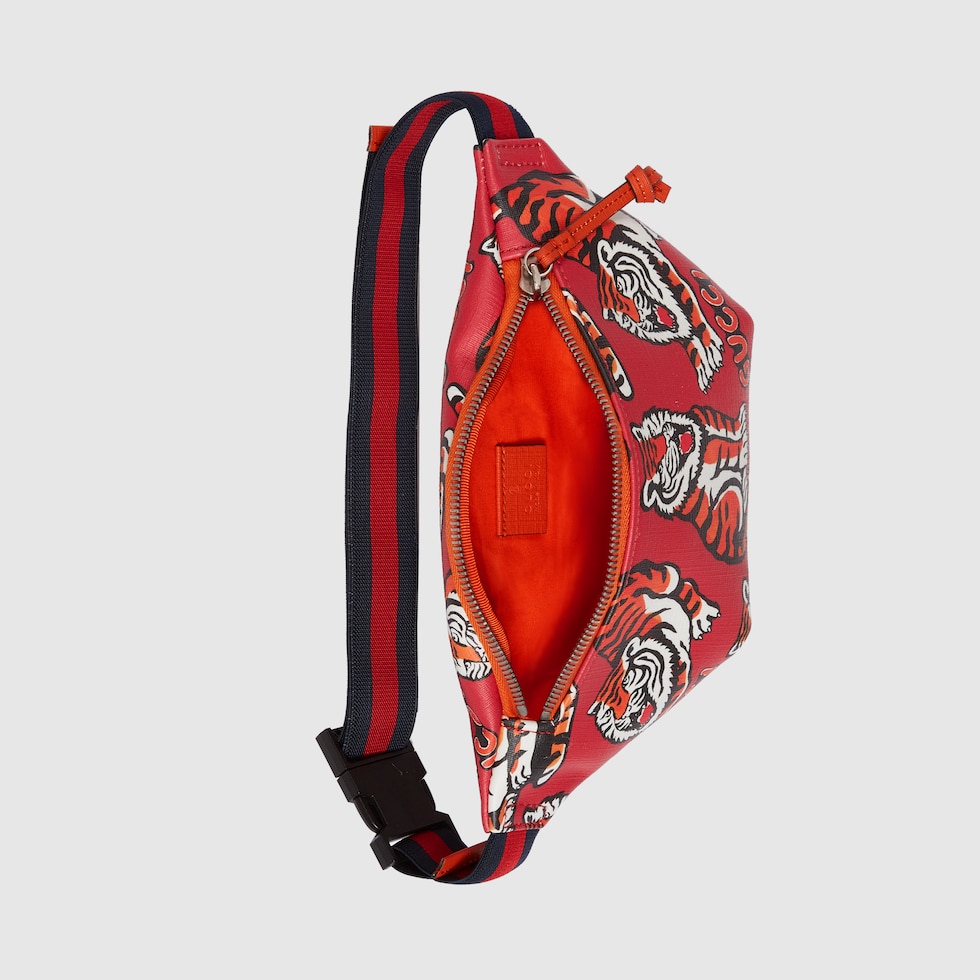 Children's Gucci tiger belt bag in red Supreme | GUCCI® Canada