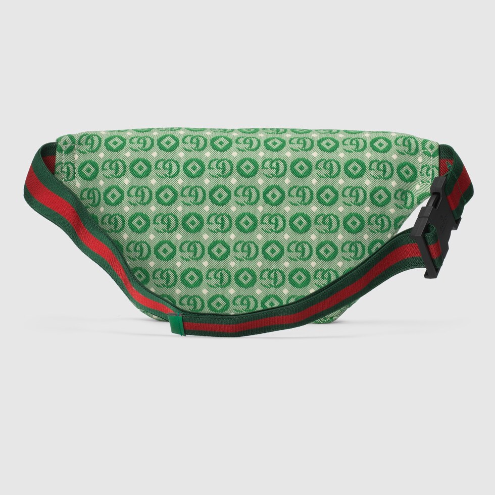 Children's star belt bag in green and white cotton | GUCCI® AE
