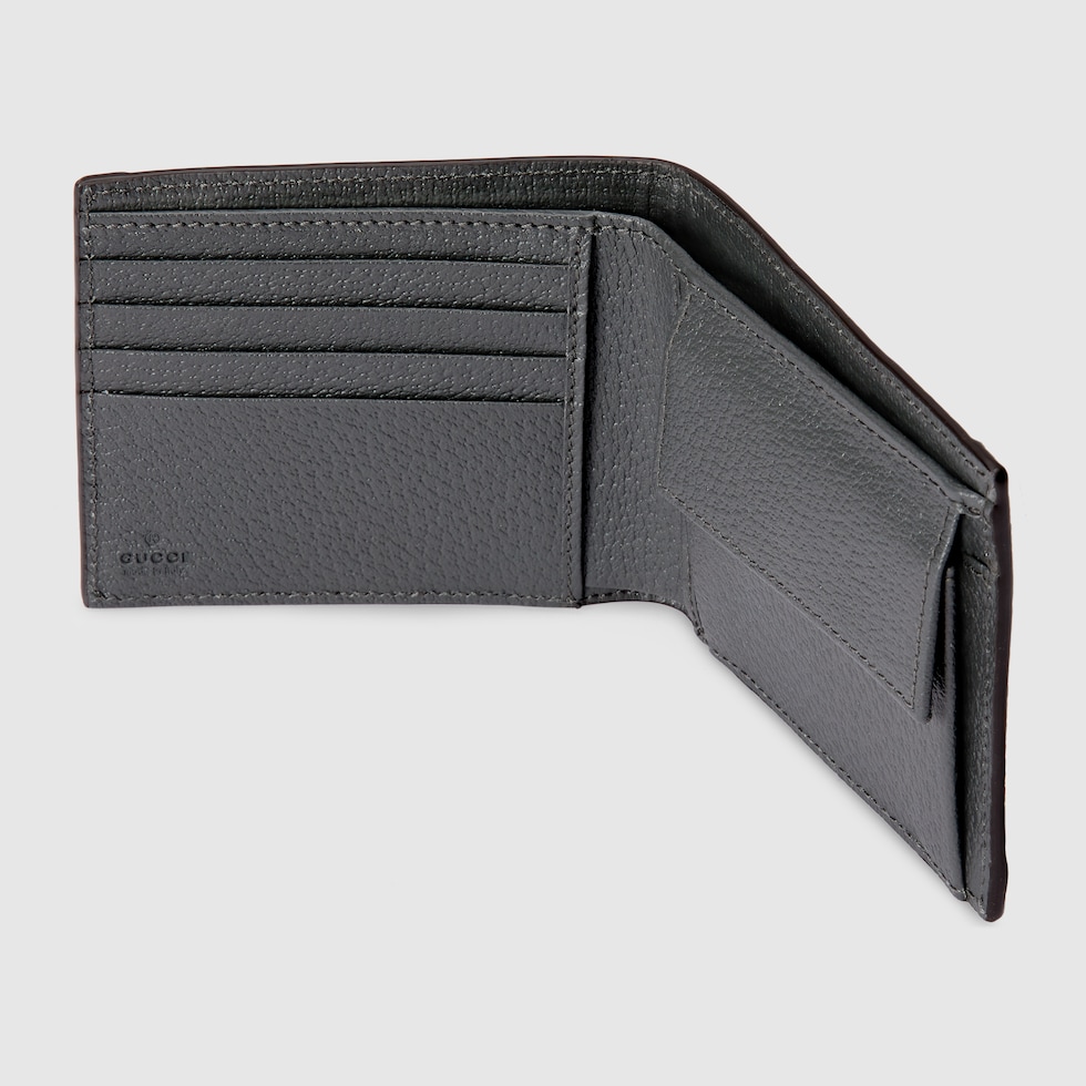 Ophidia GG coin wallet in grey and black Supreme | GUCCI® NL