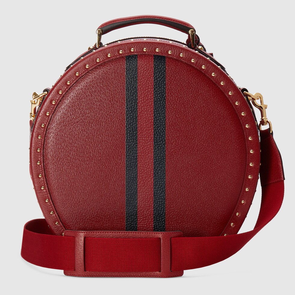 Gucci Savoy small hat box in red leather | GUCCI® TR