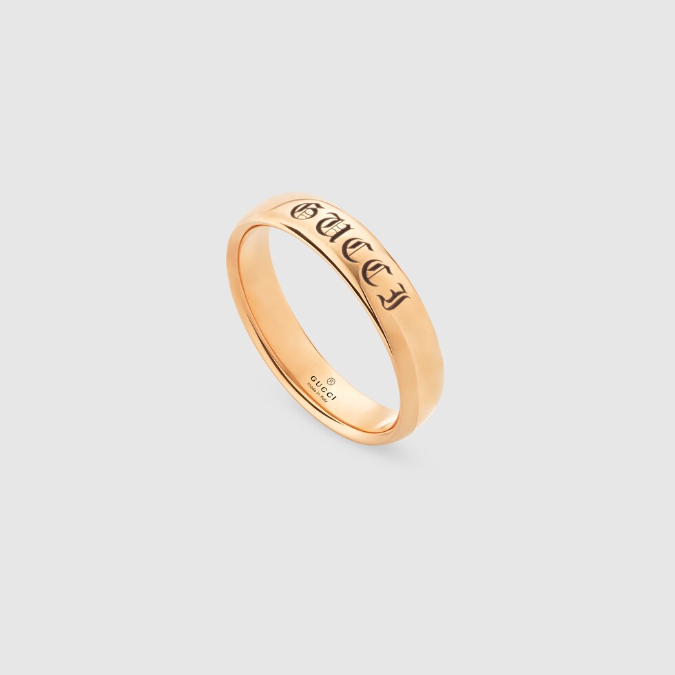 Gucci Promises 18k rose gold ring 4mm in 18k rose gold | GUCCI® UK