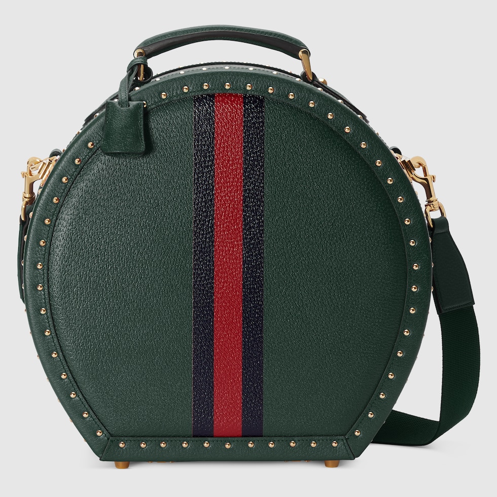 Gucci Savoy small hat box in green leather | GUCCI® LU