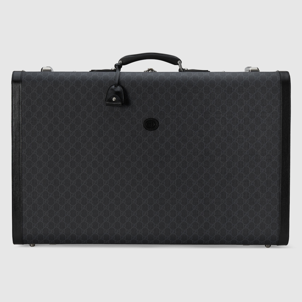 GG maxi rigid suitcase in black Supreme | GUCCI® 香港
