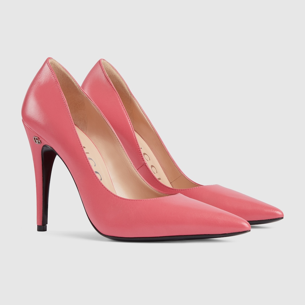 Escarpins à talon haut pour femme en cuir rose | GUCCI® CH