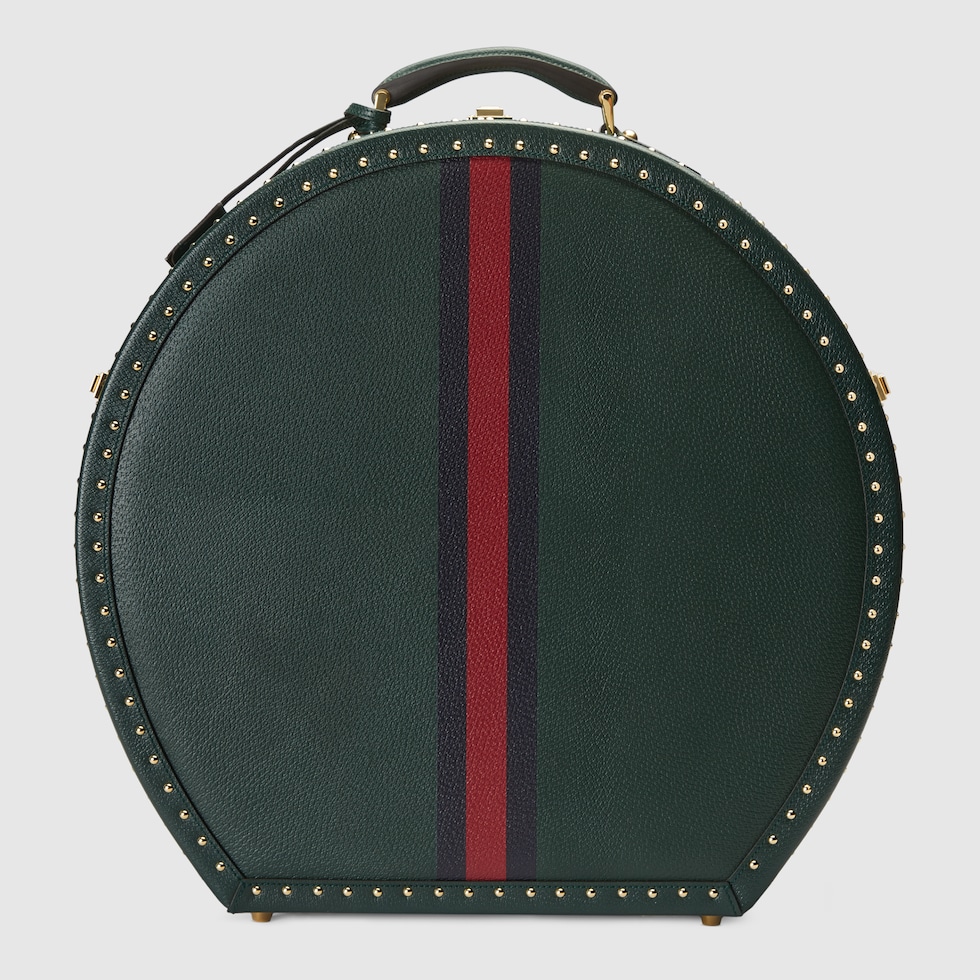 Gucci Savoy hat box in green leather | GUCCI® AE