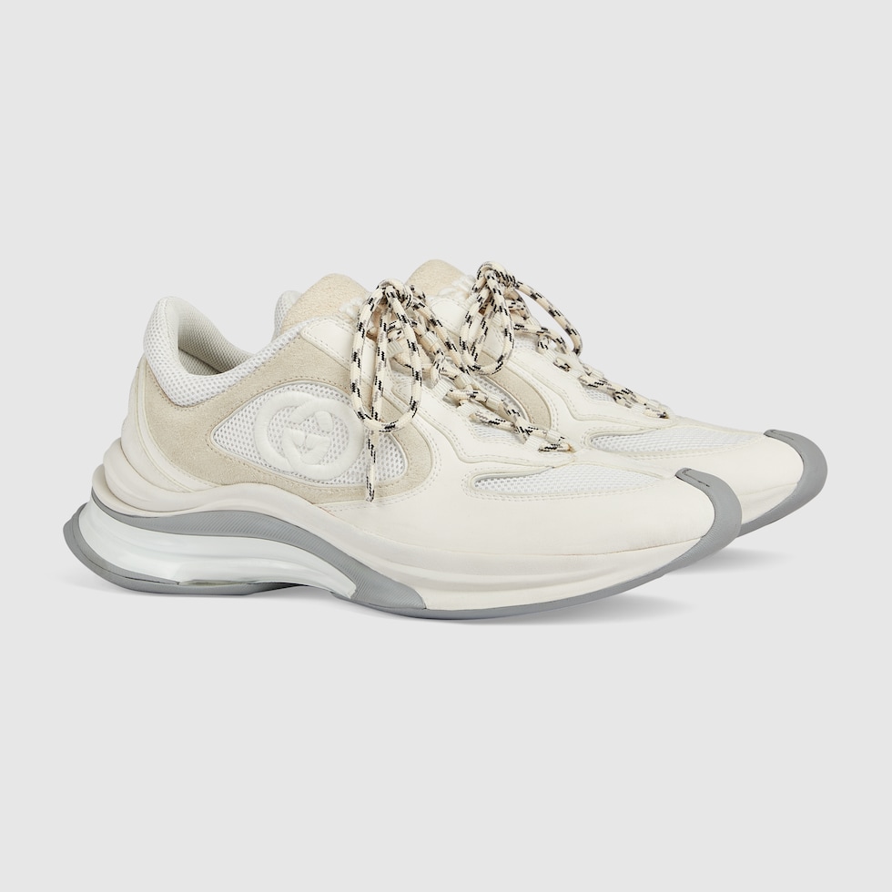 Women's Gucci Run trainer in white suede | GUCCI® GR