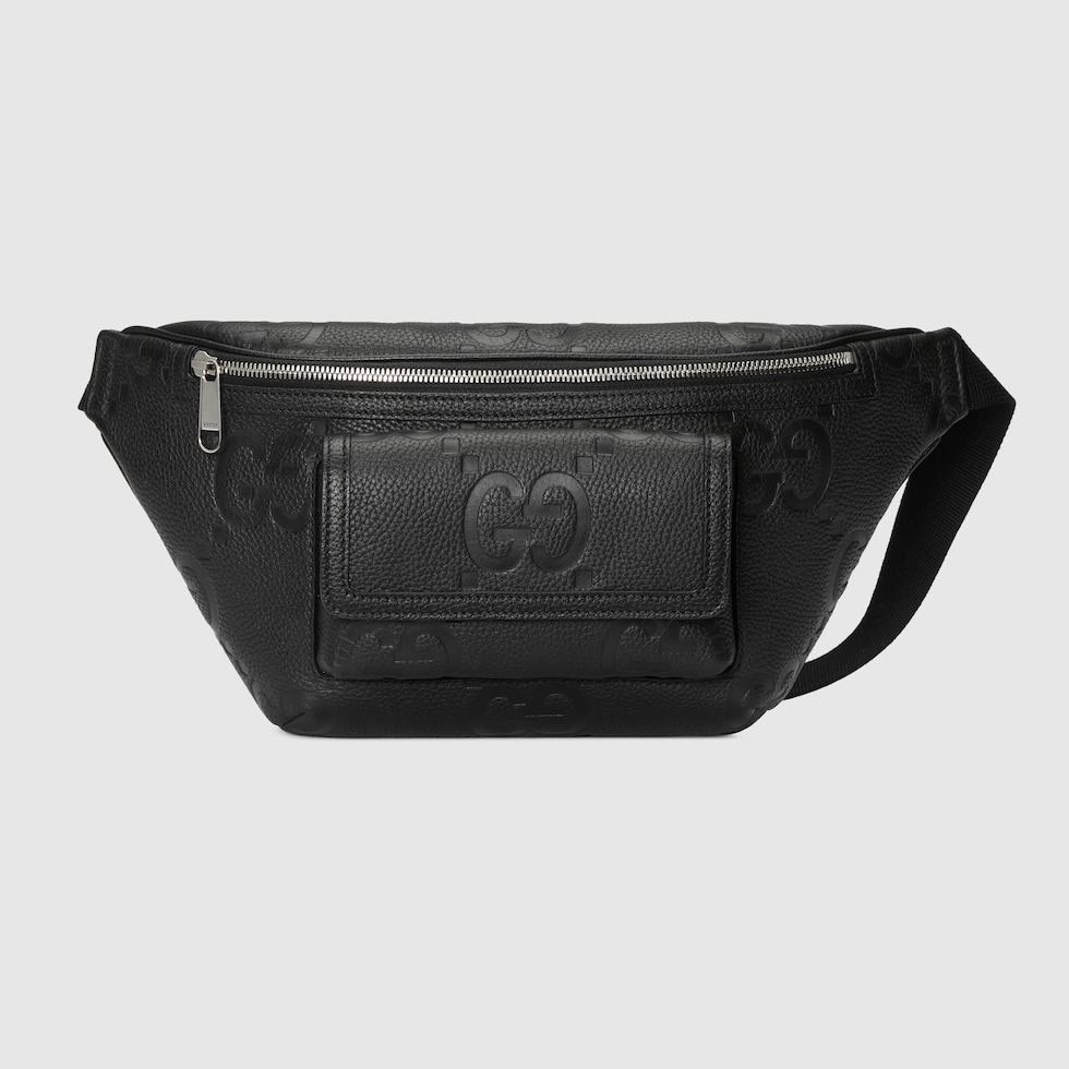 GG jumbo large belt bag in black leather | GUCCI® Canada GG jumbo large belt bag in black leather | GUCCI® Canada