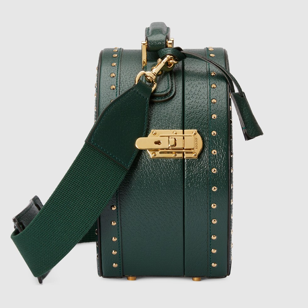 Gucci Savoy mini hat box in green leather | GUCCI® SE