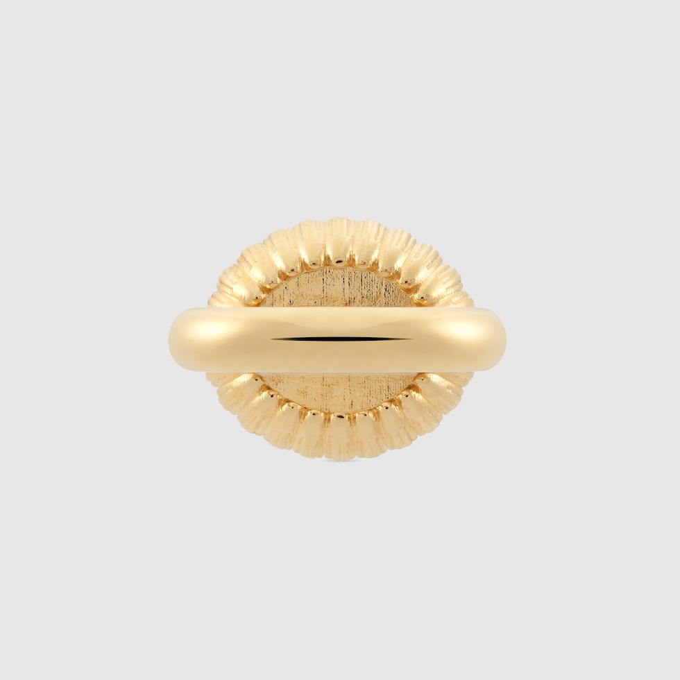 Interlocking G ring in antique gold-toned metal | GUCCI® DK