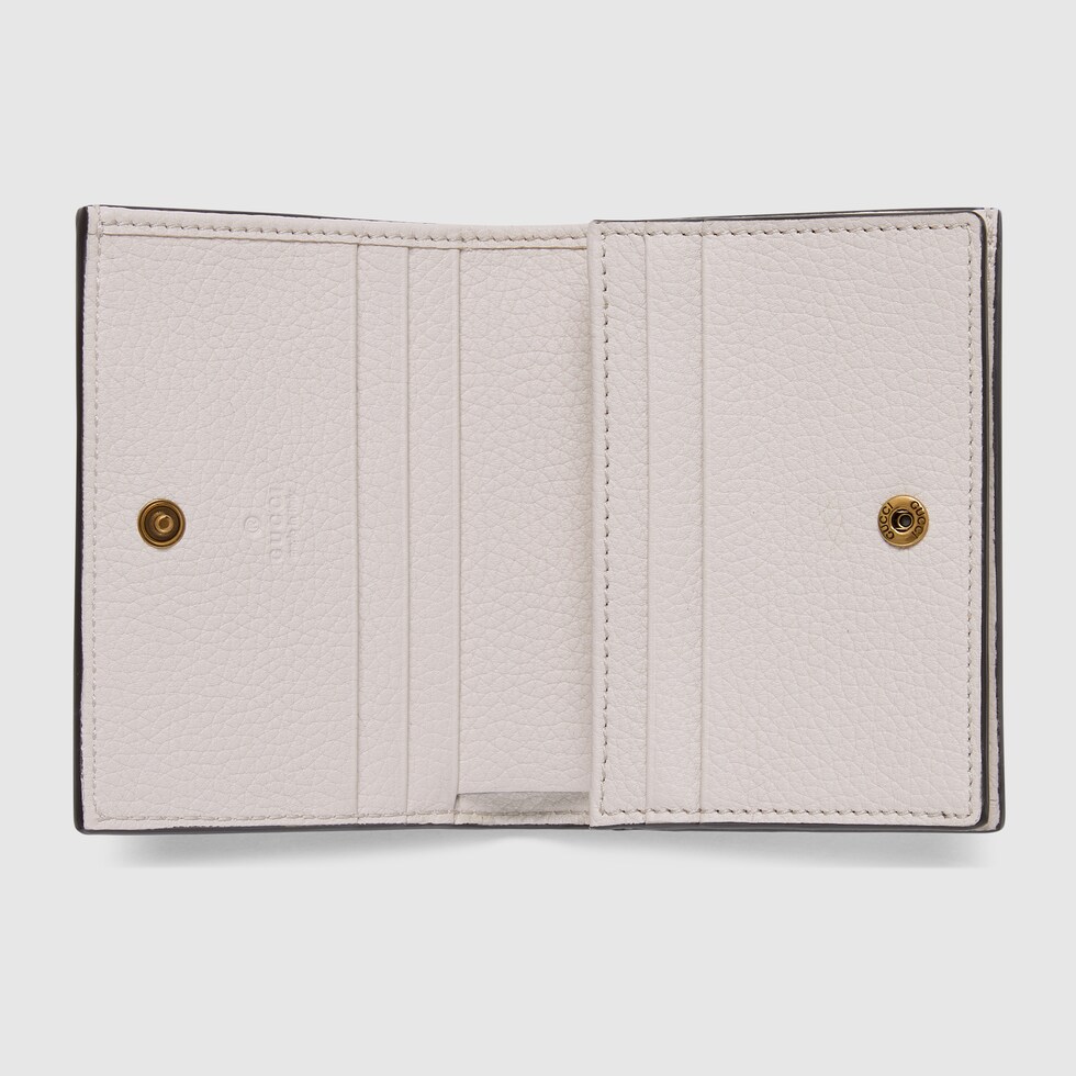 Wallet with Interlocking G python bow in light pink leather | GUCCI® NL