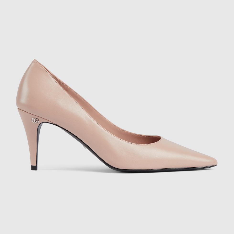 Women's mid-heel pump in light pink | GUCCI® BE